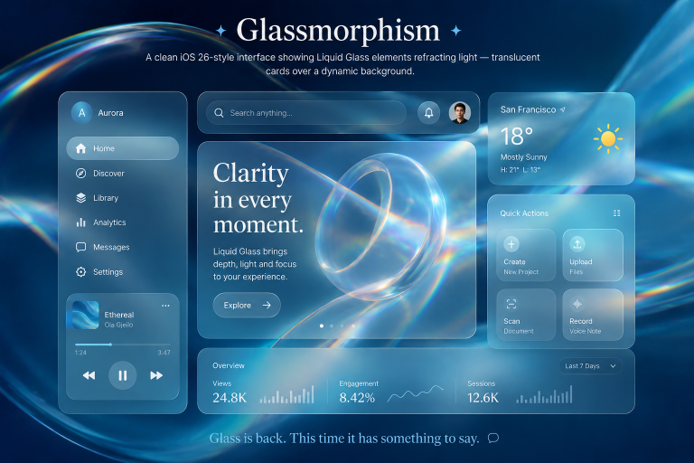 UI/UX Design Trends 2026: Generative Interfaces, Glassmorphism & AI ...